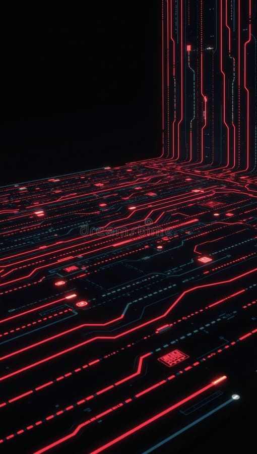 Futuristic Vector Illustration Showcasing an Abstract Scifi User ...