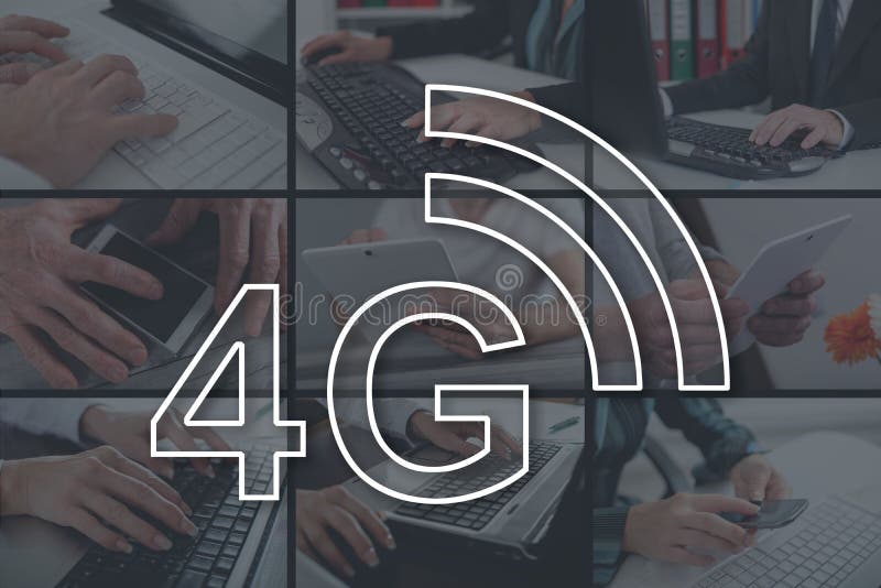 Concept of 4g network stock image. Image of telephone - 117874177