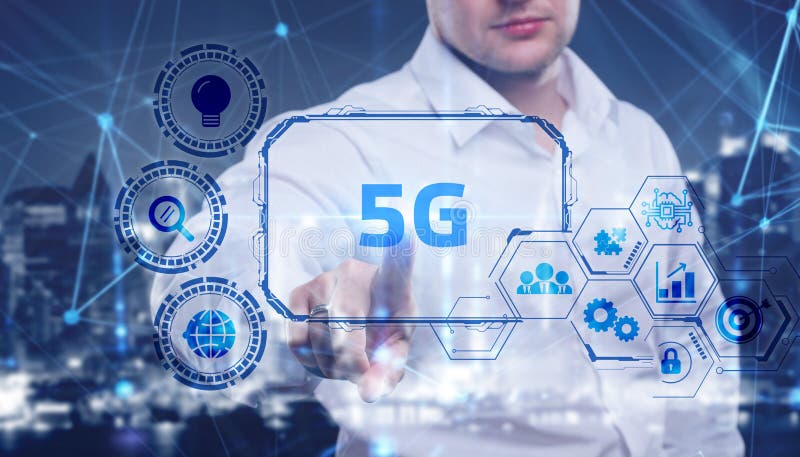 The Concept of 5G Network, High-speed Mobile Internet, New Generation ...