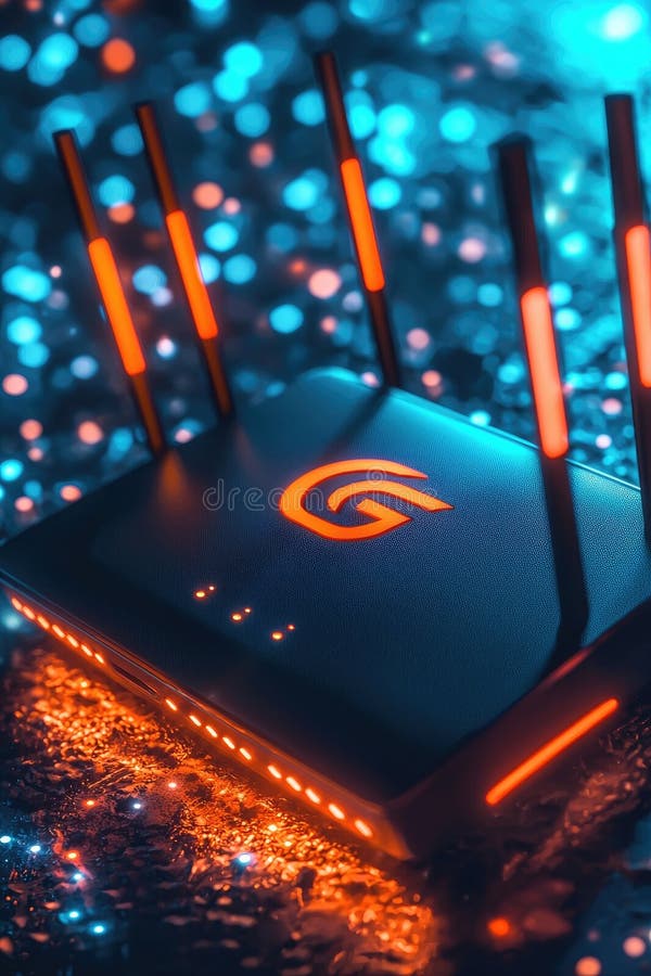 The Concept of a 7G Router. Selective Focus Stock Photo - Image of ...