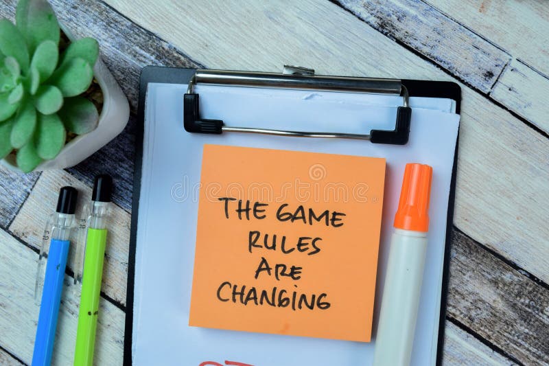 The Game Rules are Changing is Shown Using the Text Stock Photo - Image ...
