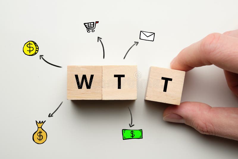 The Concept of Game Terms for Trading WTT - Want To Trade. Stock Photo ...