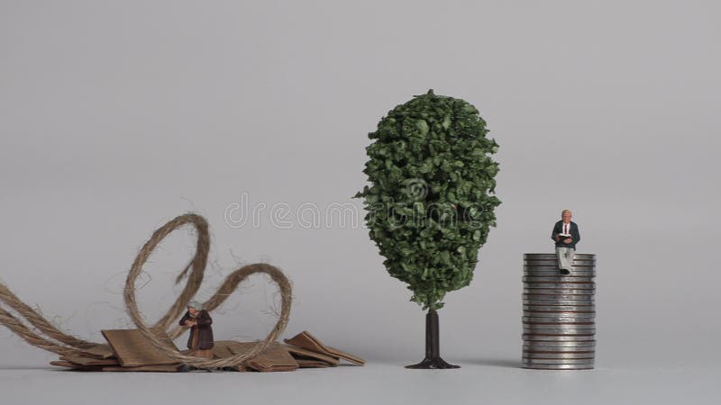 The Concept Of The Gap Between Rich And Poor Stock Footage Video Of