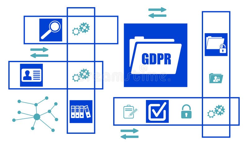 Concept of gdpr stock illustration. Illustration of symbol - 311858507