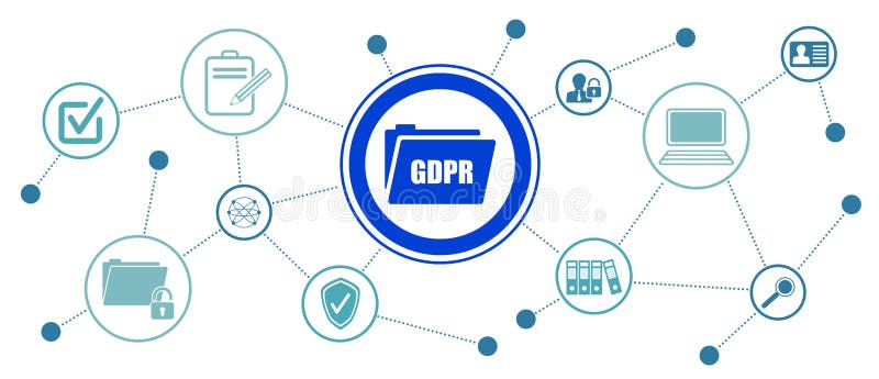 Concept of gdpr stock illustration. Illustration of identity - 196038631