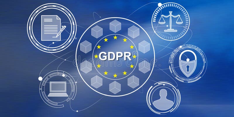 Concept of gdpr stock illustration. Illustration of network - 135404219