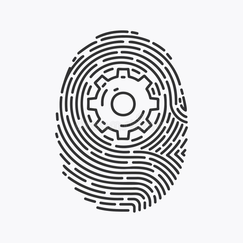 Concept of Fingerprint DNA Vector Illustration Stock Illustration ...
