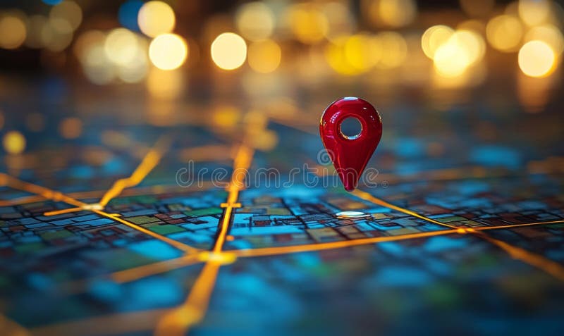 Concept of Geofencing, Featuring a Digital Map with Virtual Boundaries ...