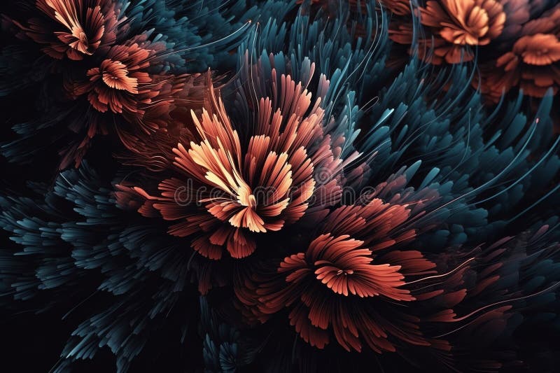 Geometrical Digital 3d Render Fractal Amoled Texture with High ...