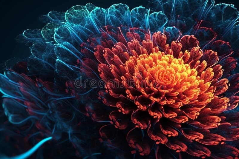 Geometrical Digital 3d Render Fractal Amoled Texture with High ...
