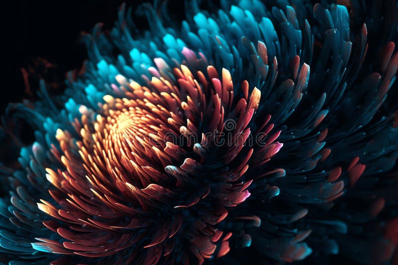 Geometrical Digital 3d Render Fractal Amoled Texture with High ...