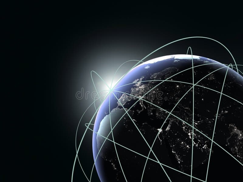 Concept of Global Business. Best Internet on Planet Stock Illustration ...