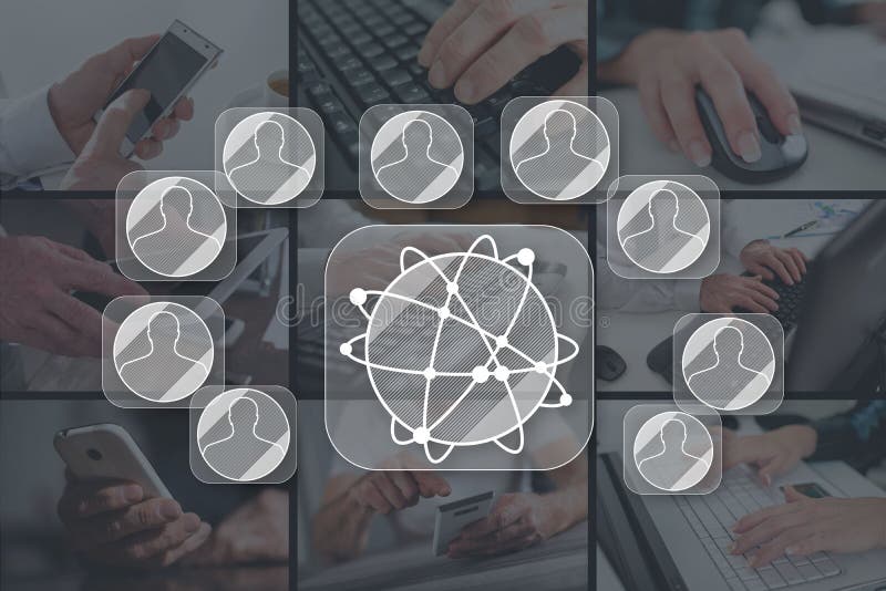 Concept of Global Business Network Stock Photo - Image of networking ...