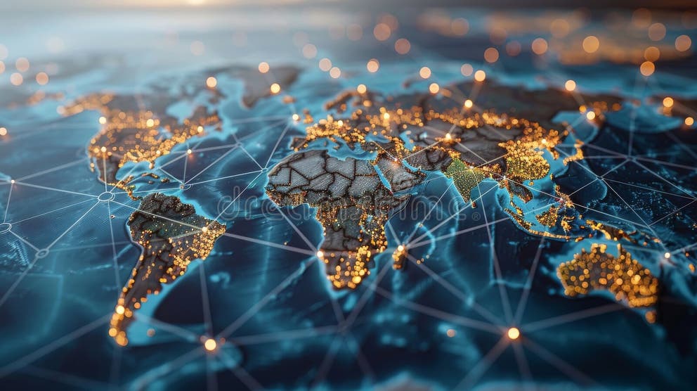Concept of Global Business Networks. Concept of Globalization Stock ...