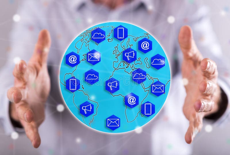 Concept of Global Communication Stock Photo - Image of marketing ...