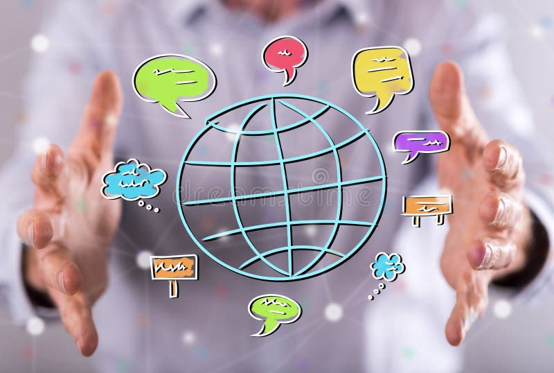 Concept of Global Communication Stock Image - Image of global ...