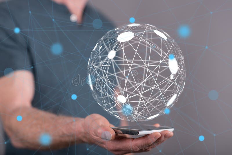 Concept of Global Connection Stock Image - Image of background, earth ...