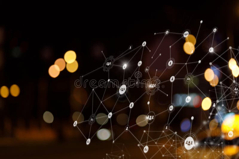 The Concept of Global Digital Interaction between Users Stock Image ...