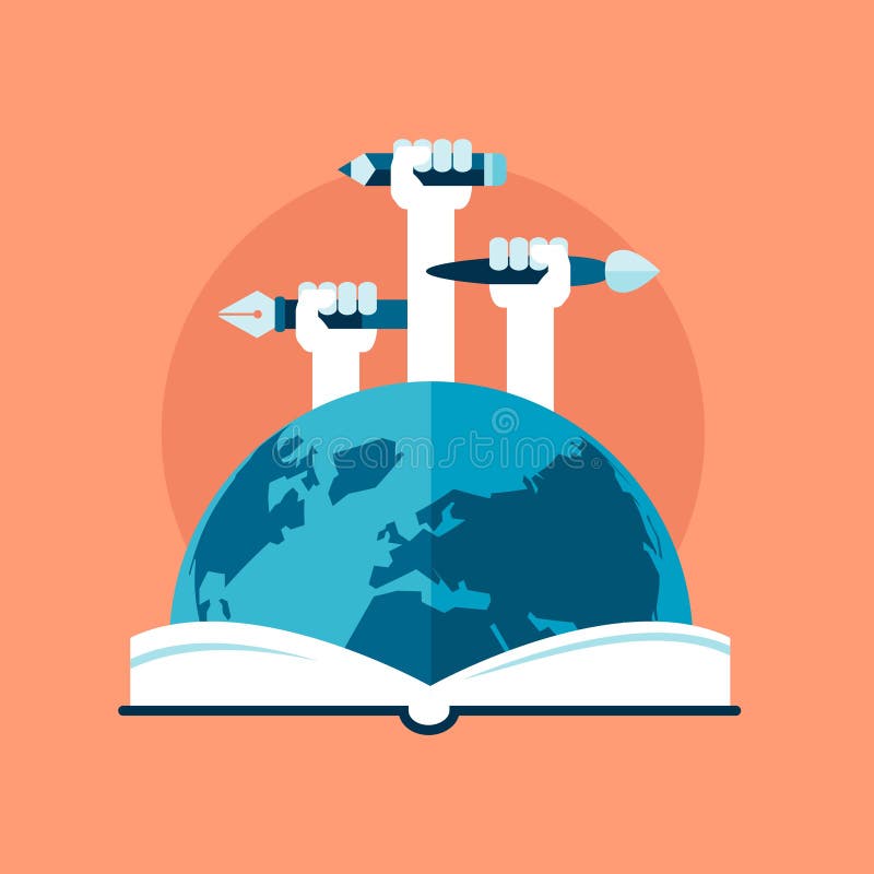 Concept of Global Education Stock Vector - Illustration of book, open ...