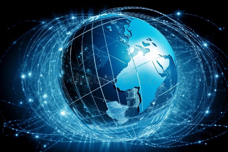 The Concept of Global Internet and Accessibility. Generative AI. Stock ...