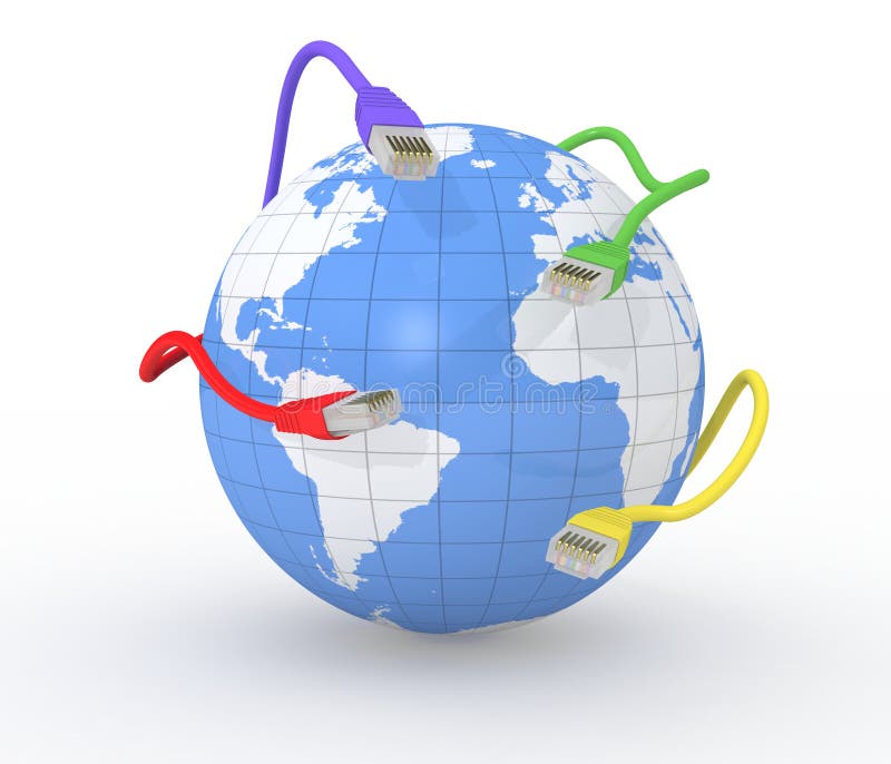 Concept of global network stock illustration. Illustration of earth ...