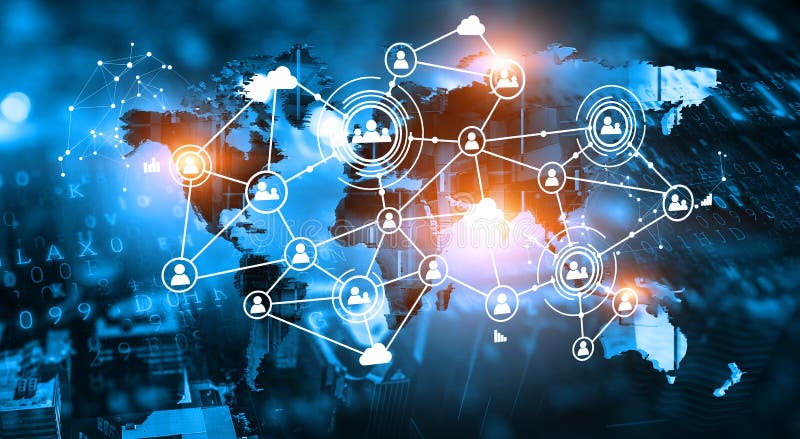 Concept of Global Networking Stock Image - Image of connection, modern ...