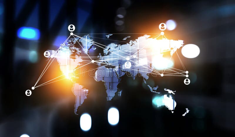 Concept of Global Networking Stock Illustration - Illustration of ...