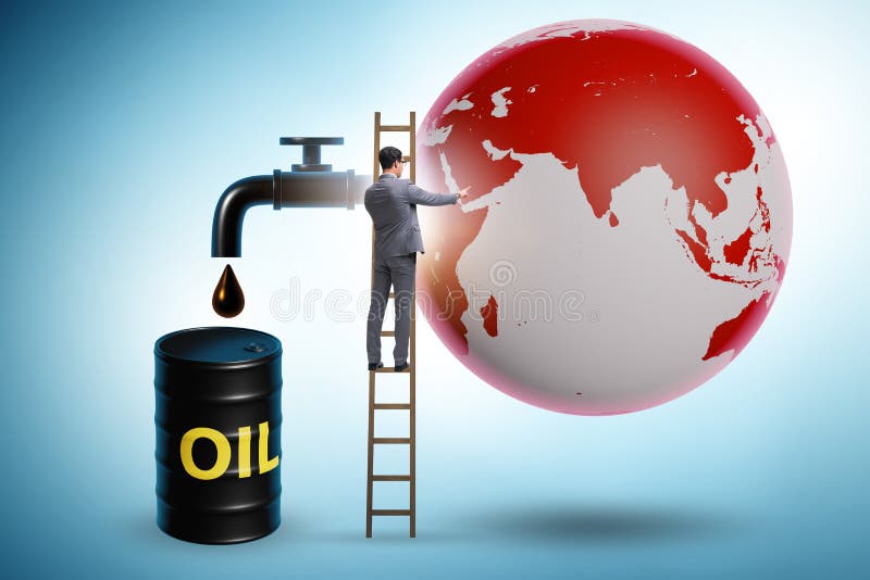 Concept of Global Oil Business Stock Photo - Image of trading, decrease ...