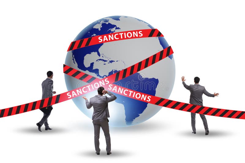Concept of Global Political and Economic Sanctions Stock Photo - Image ...