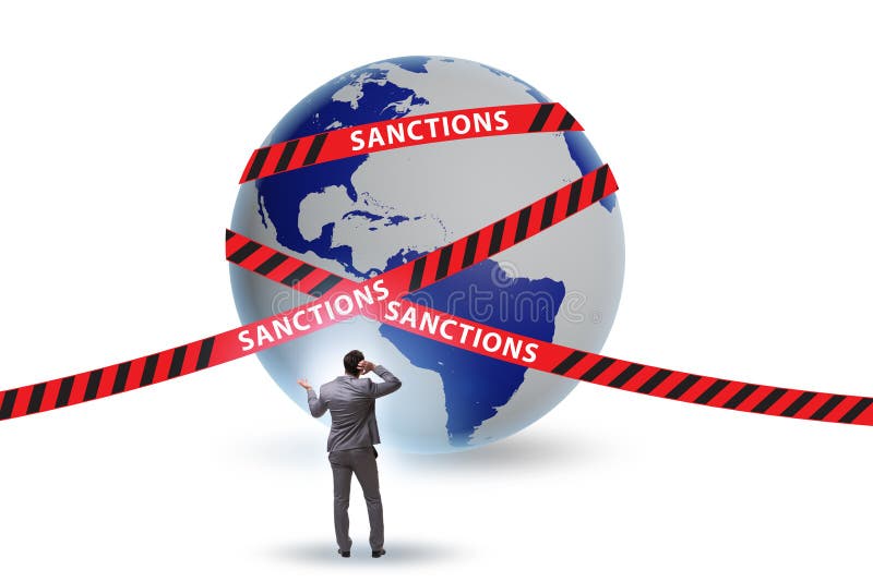 Concept of Global Political and Economic Sanctions Stock Illustration ...