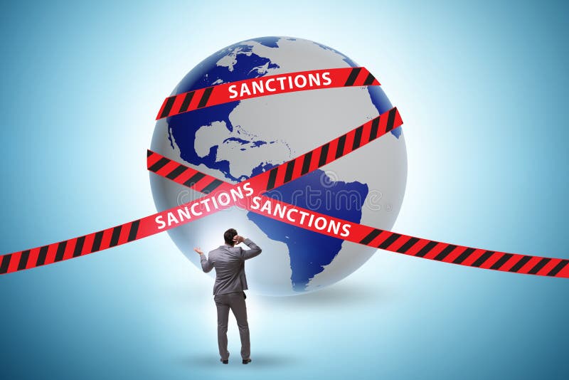 Concept of Global Political and Economic Sanctions Stock Image - Image ...