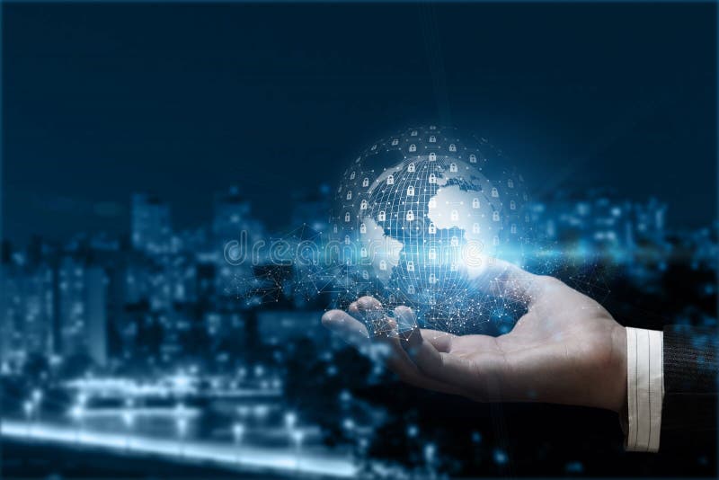 The Concept of Global Protection Stock Photo - Image of person, concept ...