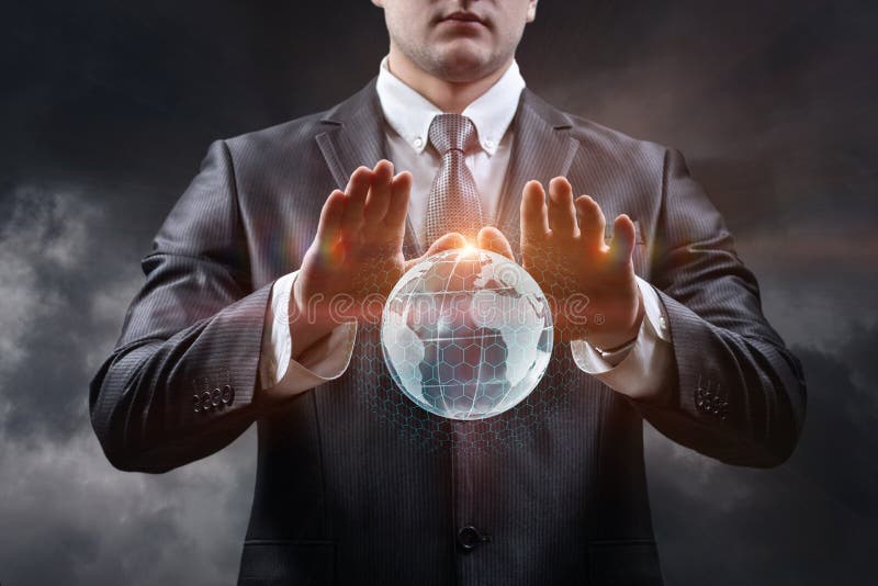 Concept of Global Protection of Planet Earth from Wars Stock Photo ...