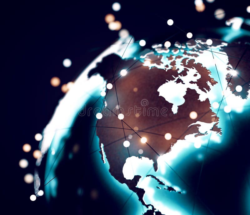 Concept of Global Technology and Network Information Stock Illustration ...