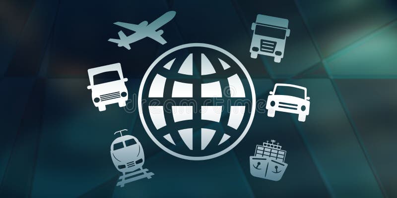 Concept of Global Transportation Stock Illustration - Illustration of ...