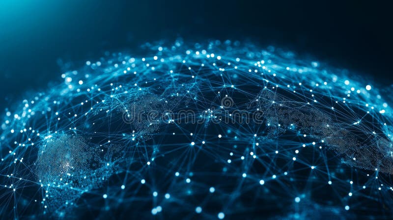 Concept of Global World Networks in Communications Technology. Motion ...