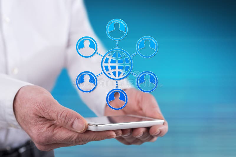 Concept of globalization stock image. Image of network - 269810101