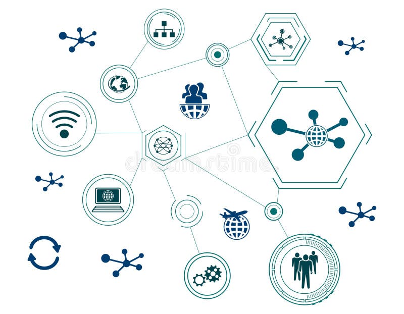 Concept of globalization stock illustration. Illustration of network ...
