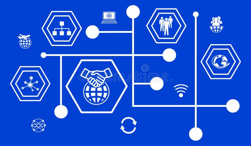 Concept of globalization stock illustration. Illustration of technology ...