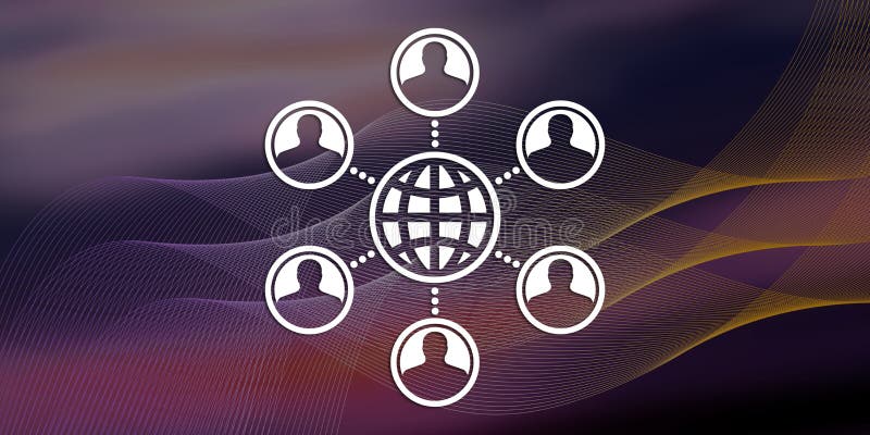 Concept of globalization stock illustration. Illustration of technology ...