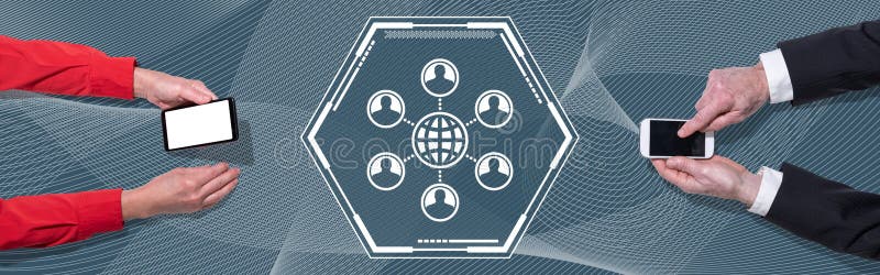 Concept of globalization stock image. Image of network - 256673889