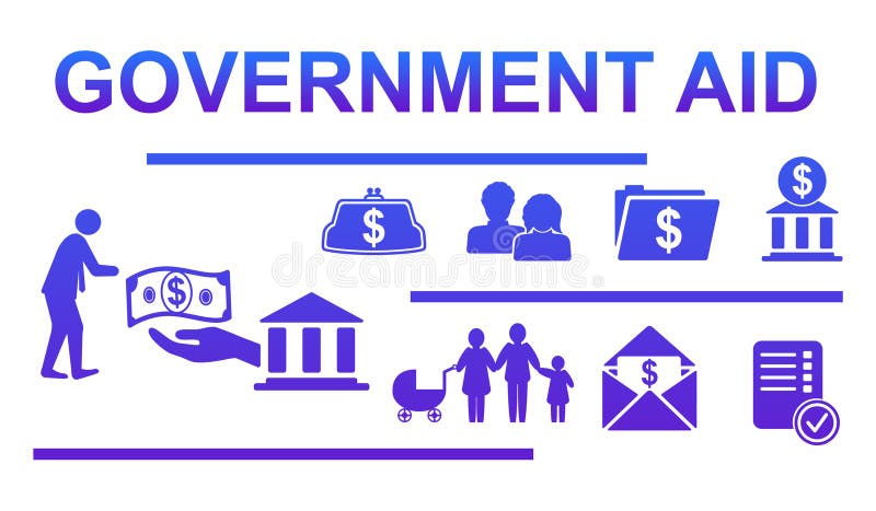 Concept of government aid stock illustration. Illustration of cash ...