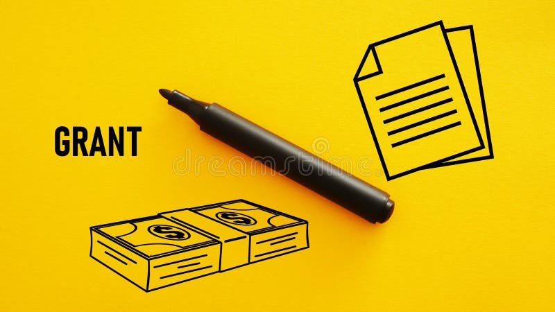 Concept of Grants. Application Grant is Shown Using the Text Stock ...