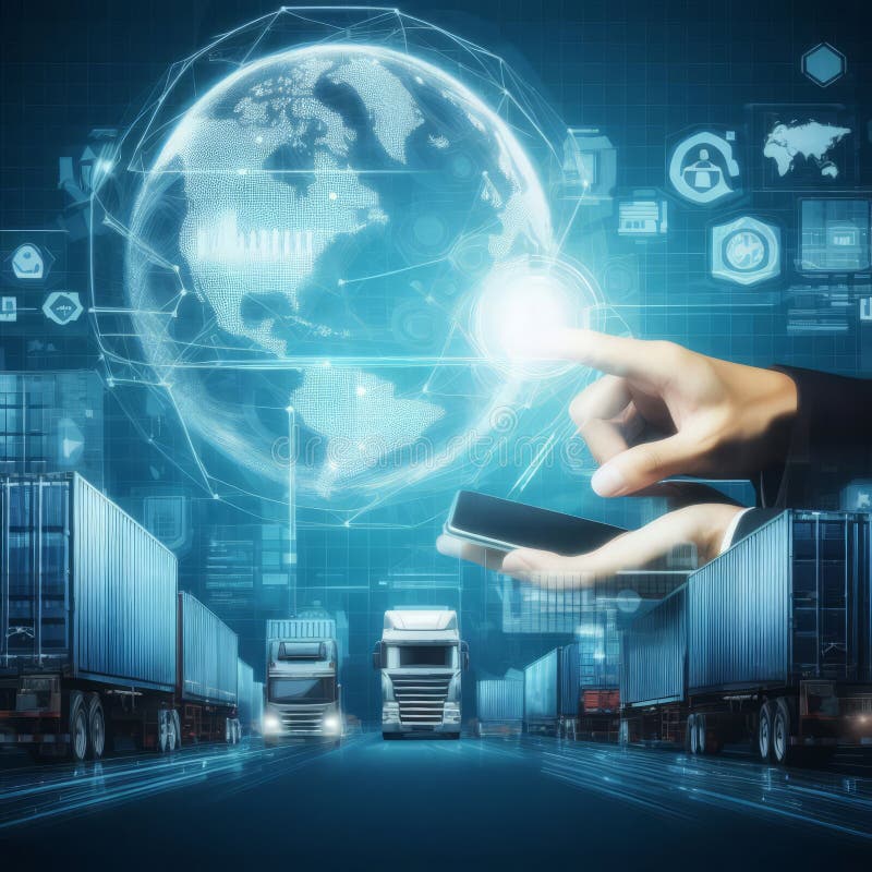 Concept Graphic of Business Logistics Import Export Background. Stock ...