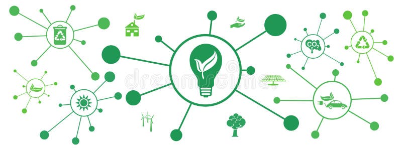 Concept of green energy stock illustration. Illustration of renewable ...