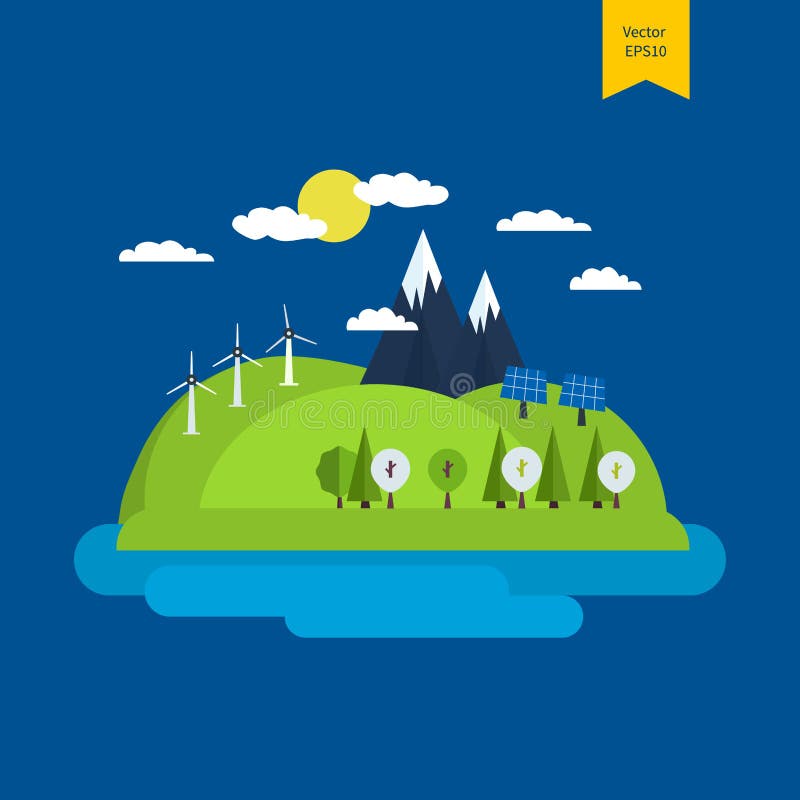 Concept of green energy stock vector. Illustration of abstract - 50765149