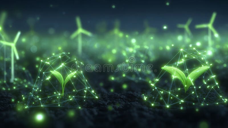 The Concept of Green Energy Resources Symbolizes the Utilization of ...