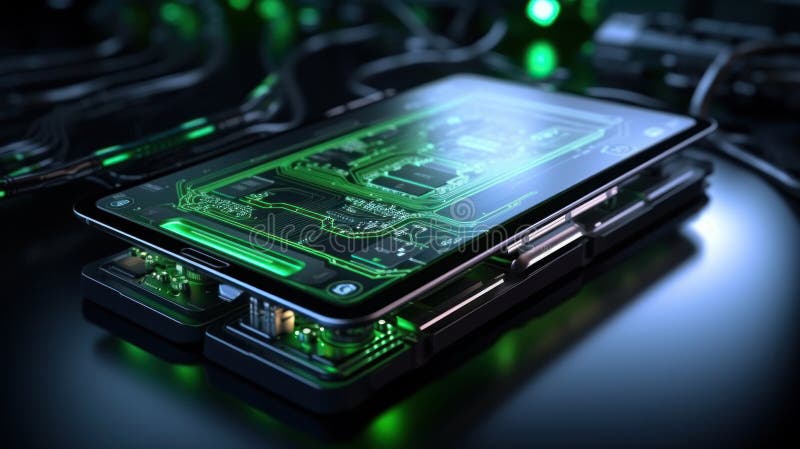 Concept of Green Technology. Crystal Globe on Circuit Board Technology ...