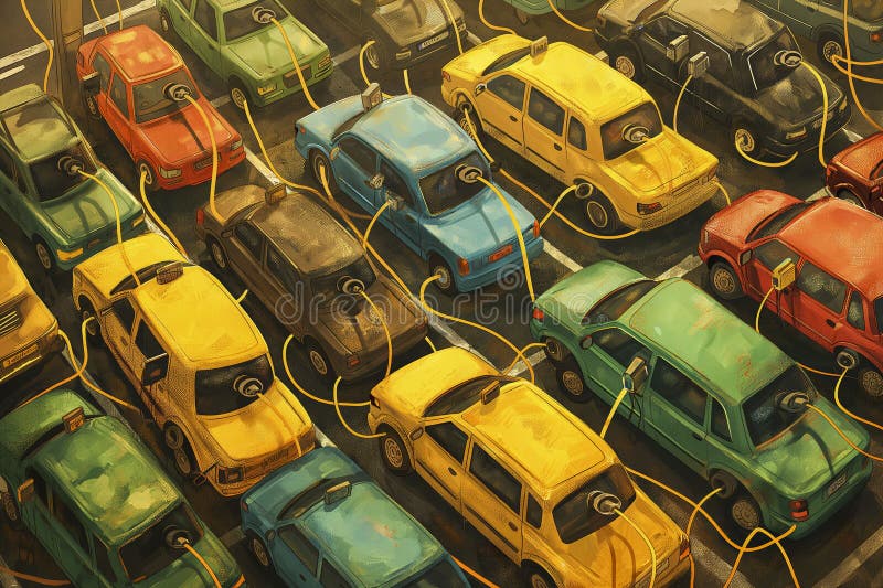 Multiple Electric Vehicles Stock Illustrations – 320 Multiple Electric ...