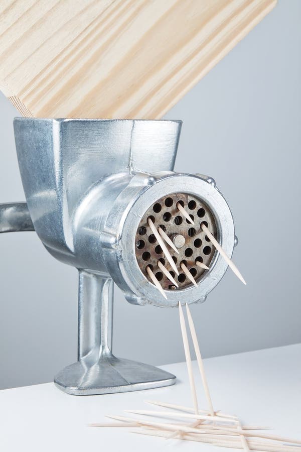 Concept of the Grinder and Grinding of Wood. Stock Image - Image of ...